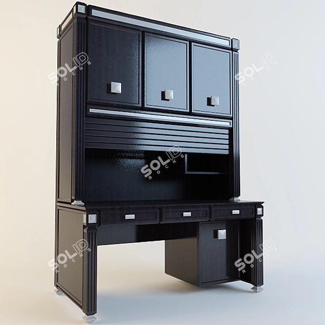 Egyptian Style Secretary Desk 3D Model - SolidRocks.net