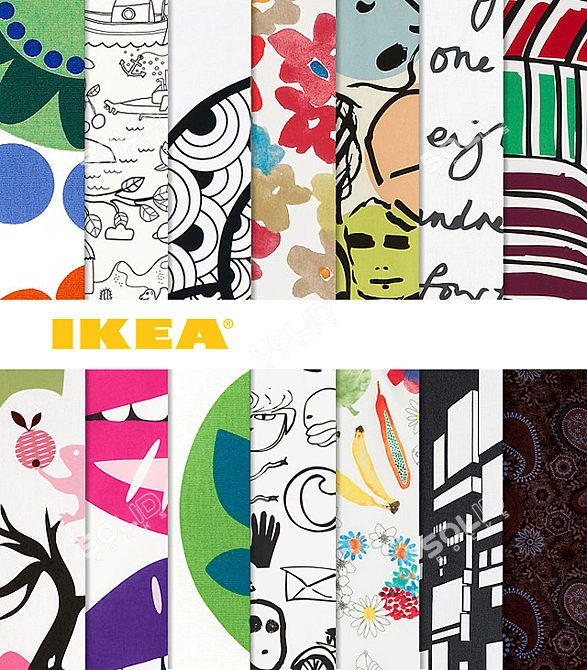 Original IKEA Fabric Textures 3D Model - SolidRocks.net