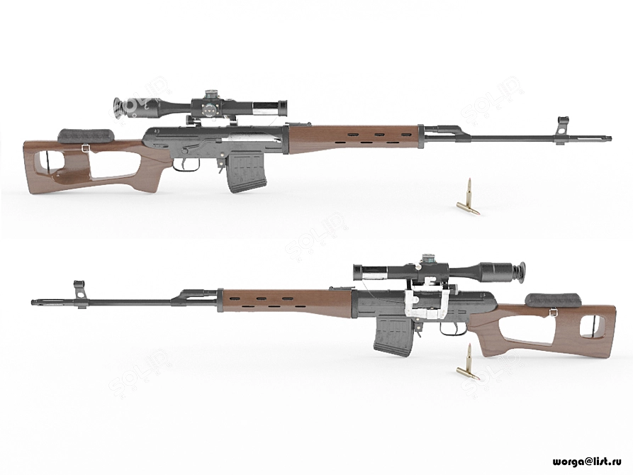Precision at Its Finest: SVD Sniper Rifle 3D Model - SolidRocks.net