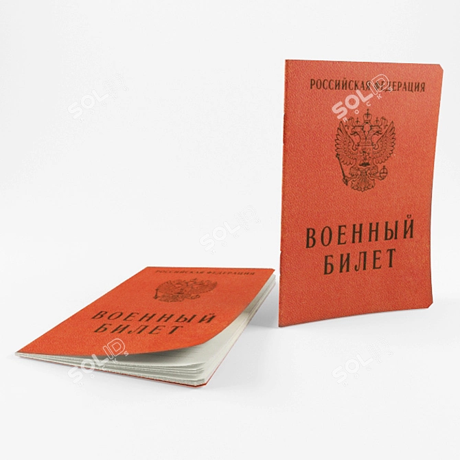 Russian Military ID Card 3D Model - SolidRocks.net