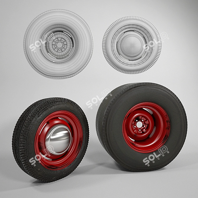 Classic Hot Rod Wheels Set 3D Model - SolidRocks.net