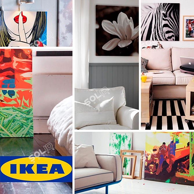Artistic Textures for IKEA Paintings & Posters 3D Model - SolidRocks.net