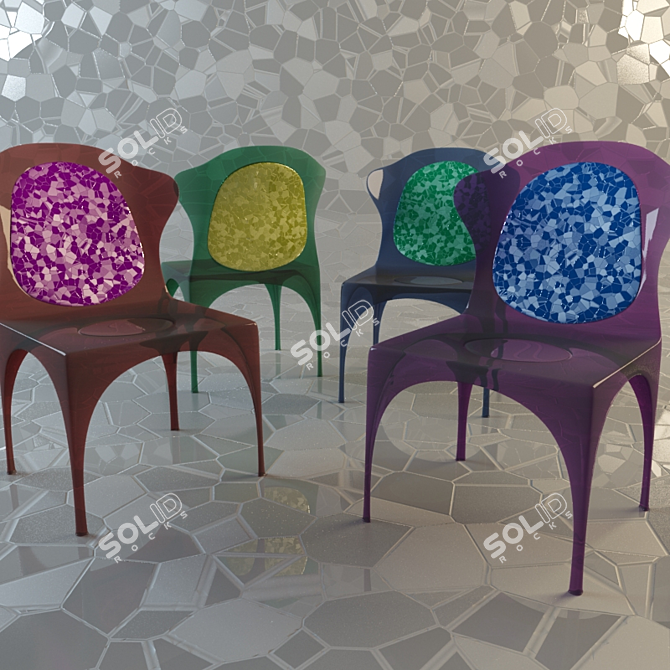 Color-Changing Plastic Chairs 3D Model - SolidRocks.net