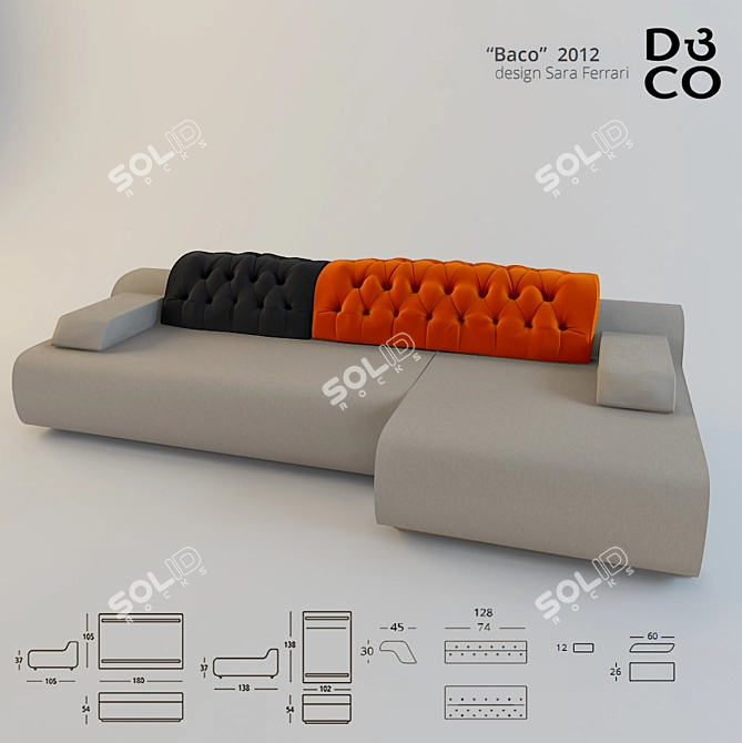 Modular Sofa "BACO" - Italian Elegance 3D Model - SolidRocks.net
