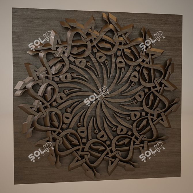 Arabic Letters 3D Wall Panel 3D Model - SolidRocks.net
