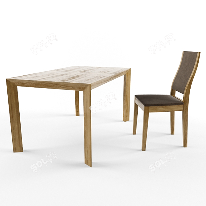Modern Dining Set 3D Model - SolidRocks.net