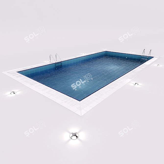 Overflow Pool with Texture 3D Model - SolidRocks.net