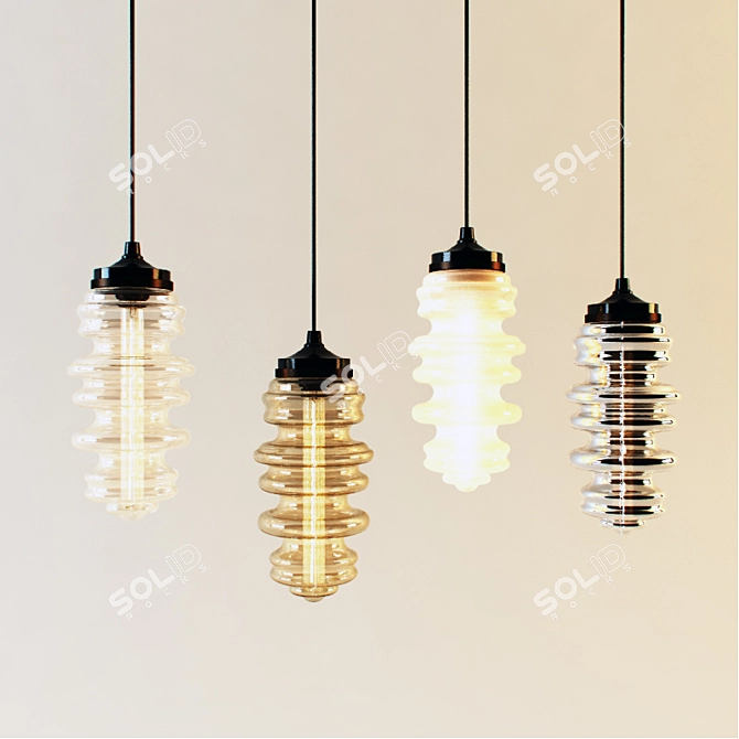 Vintage Edison Helix Industrial Pendant 3D Model - SolidRocks.net