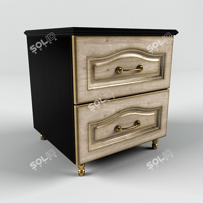 Classic Style Bedside Table 3D Model - SolidRocks.net