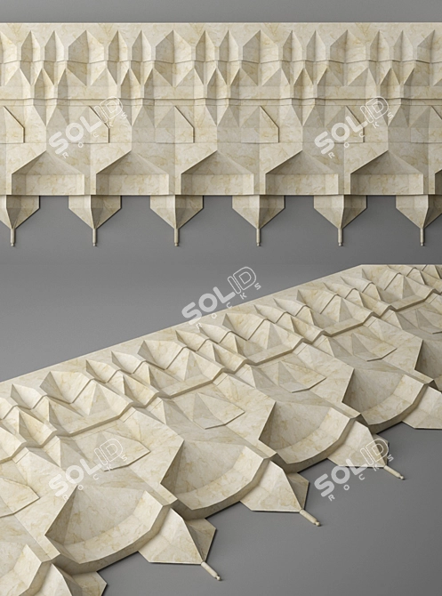 Glimmering Mineral Formation 3D Model - SolidRocks.net