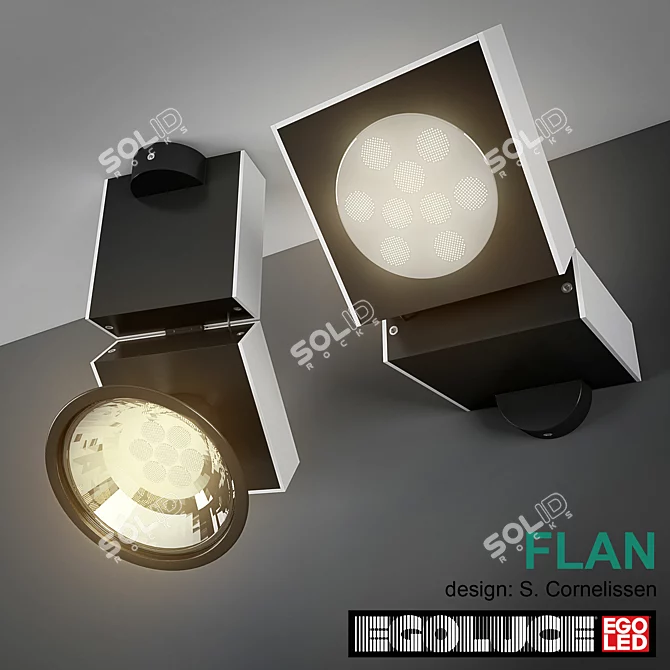 Egoluce Flan LED Spotlight 3D Model - SolidRocks.net