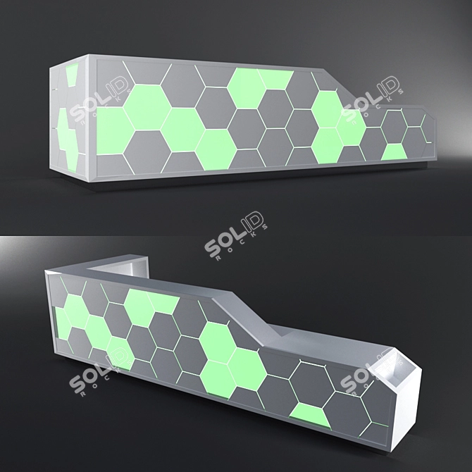 Modern Reception Desk 3D Model - SolidRocks.net