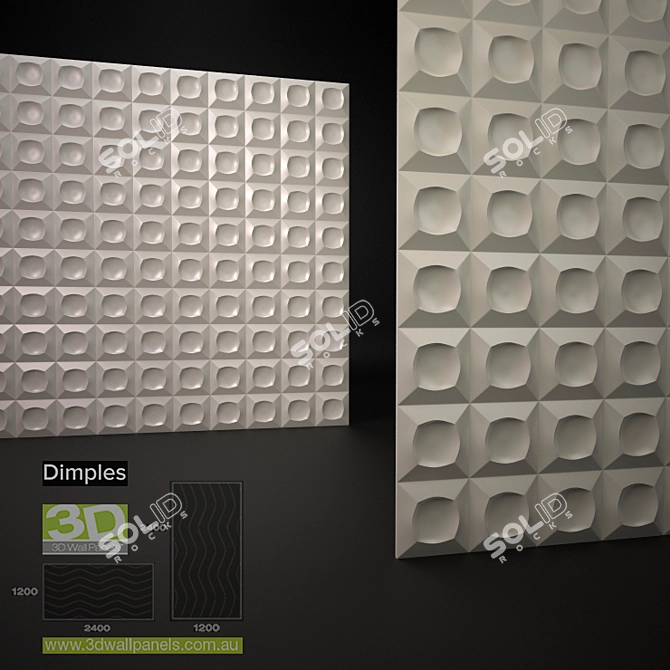 Elegant 3D Dimple Wall Panels 3D Model - SolidRocks.net