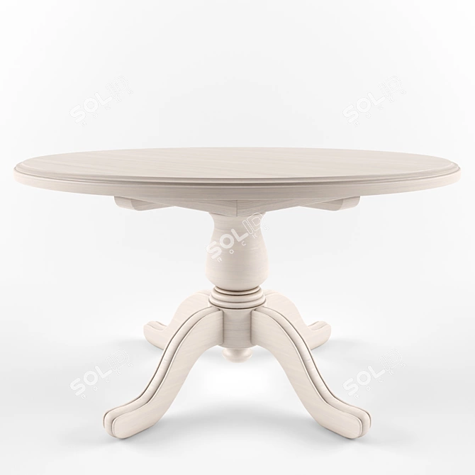 Rustic Corner Dining Table 3D Model - SolidRocks.net