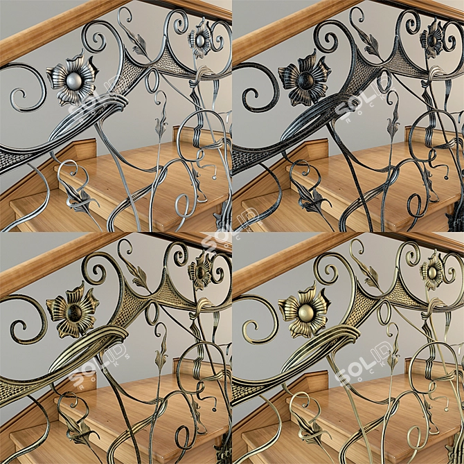 Classic Style Stair Railings 3D Model - SolidRocks.net