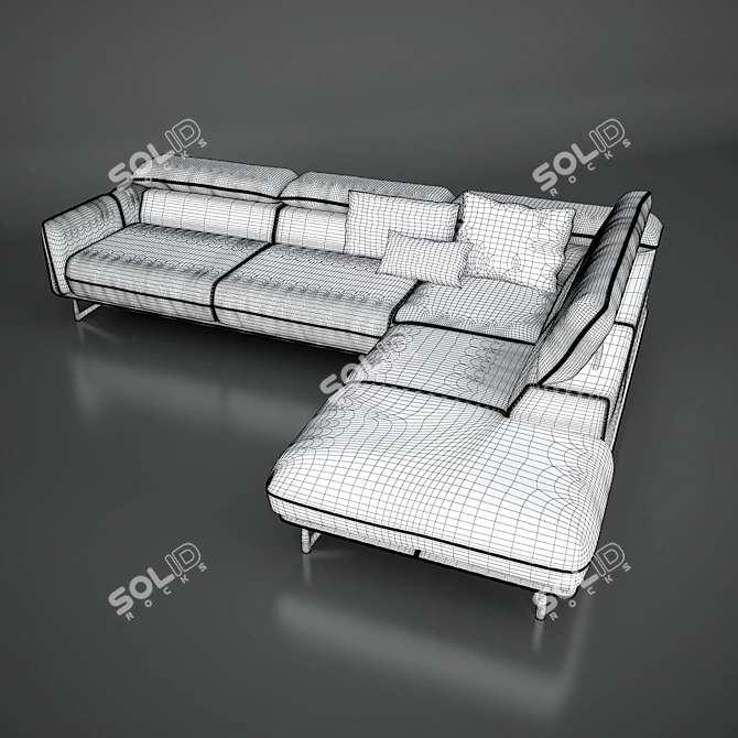 Opale Modular Sofa by Roche Bobois 3D Model - SolidRocks.net