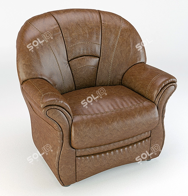 Luxury Leather Chair 3D Model - SolidRocks.net