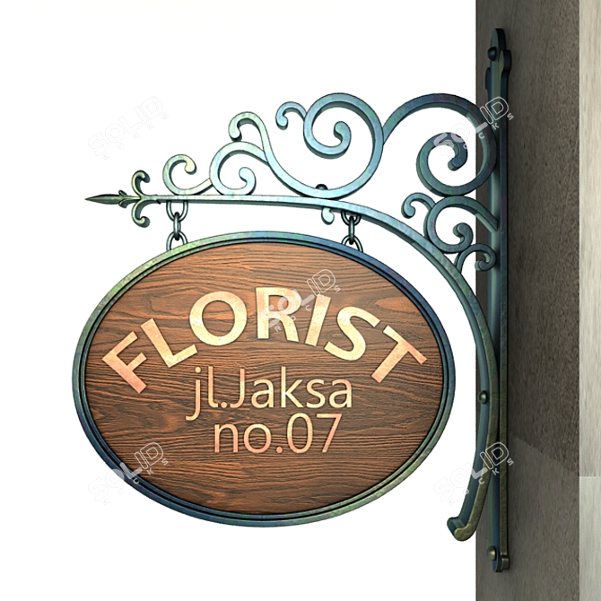 Retro Iron Signage 3D Model - SolidRocks.net