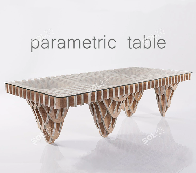 Modern Parametric Table 3D Model - SolidRocks.net