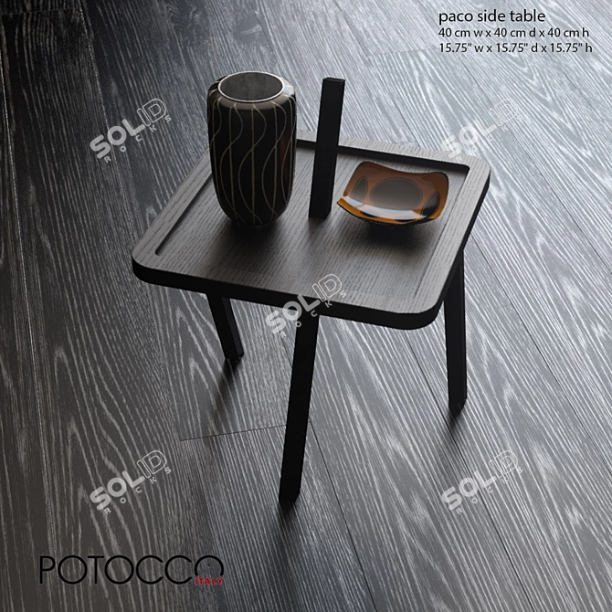Modern Potocco Paco Side Table 3D Model - SolidRocks.net