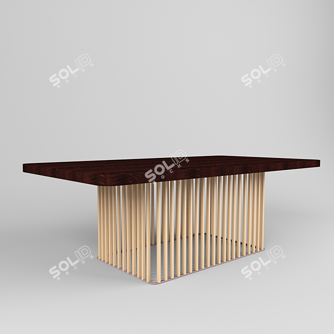 Imperial Elegance Dining Table 3D Model - SolidRocks.net