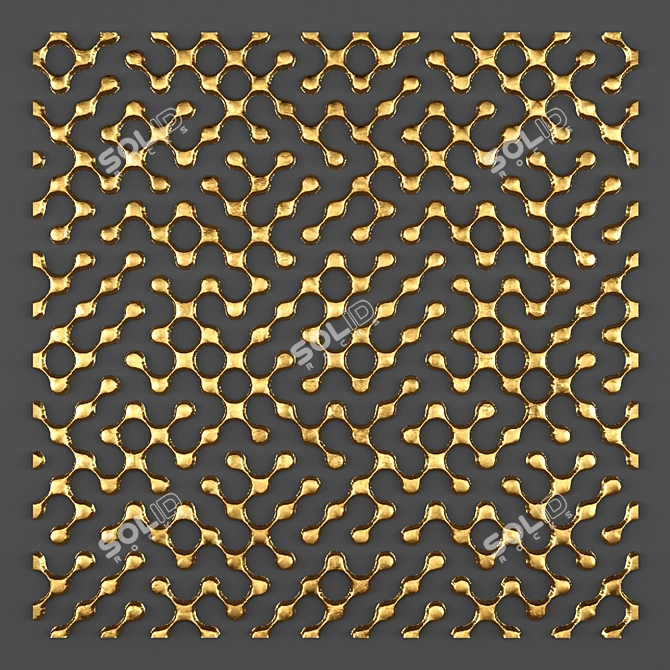 Futuristic 3D Grille Panel 3D Model - SolidRocks.net