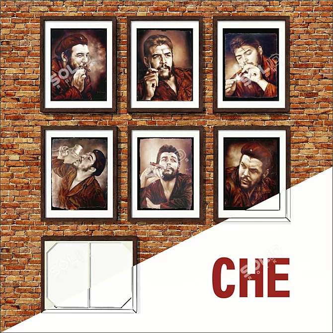 Title: Iconic Che Guevara Portraits 3D Model - SolidRocks.net