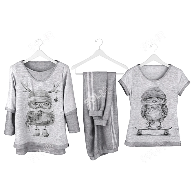 3D Clothes Set | Vray Materials, Textures included 3D Model ...