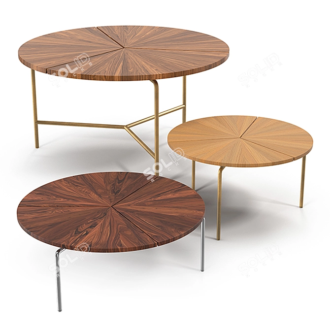 Circular Table Collection: Elegant and Functional 3D Model - SolidRocks.net