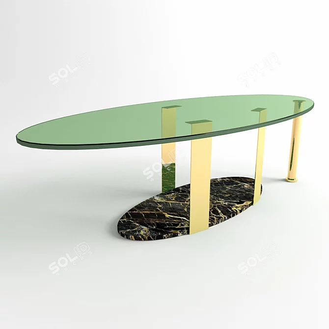 Elegant Modern Center Table 3D Model - SolidRocks.net