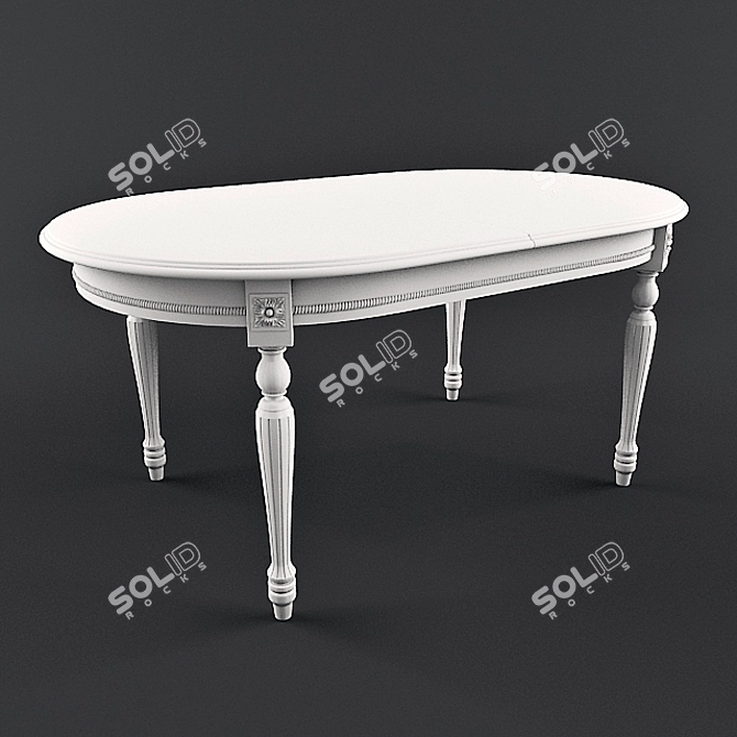 VERONA MOD Oval Extendable Dining Table 3D Model - SolidRocks.net