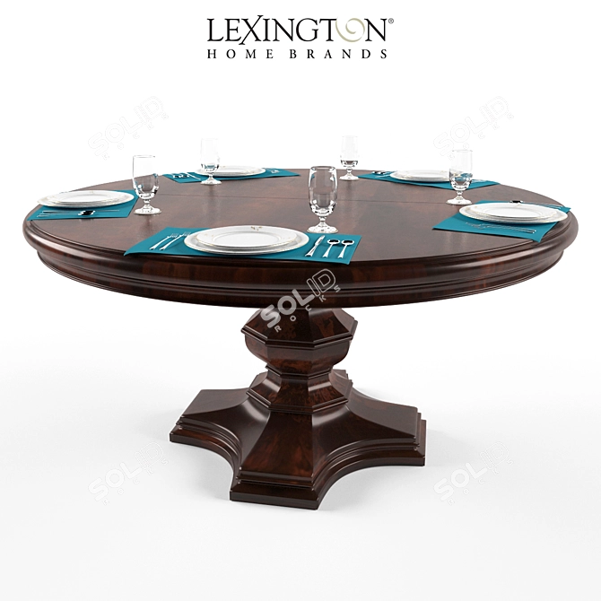 Elegant Maracaibo Round Dining Table 3D Model - SolidRocks.net