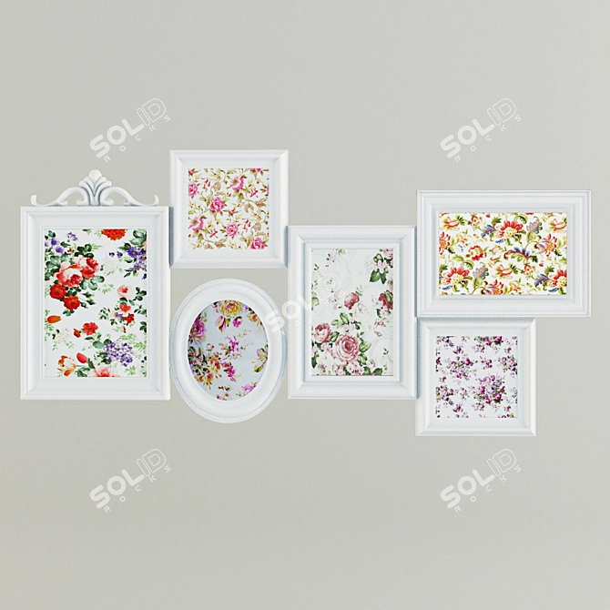 Elegant White Photo Collage 3D Model - SolidRocks.net