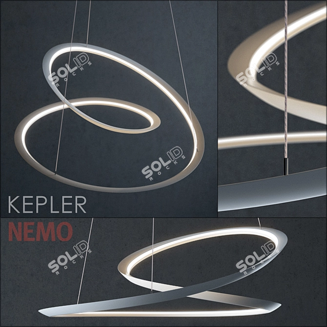 Contemporary NEMO Kepler Pendant Light 3D Model - SolidRocks.net