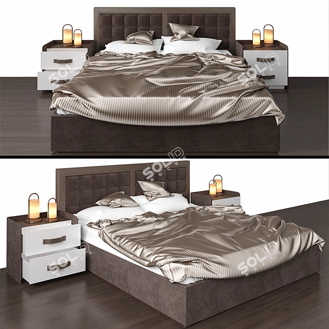 Title: Modern Bed Design 3D Model - SolidRocks.net