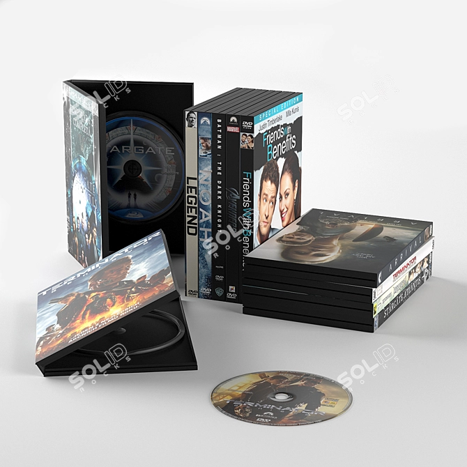 Slim DVD Disc with Case 3D Model - SolidRocks.net