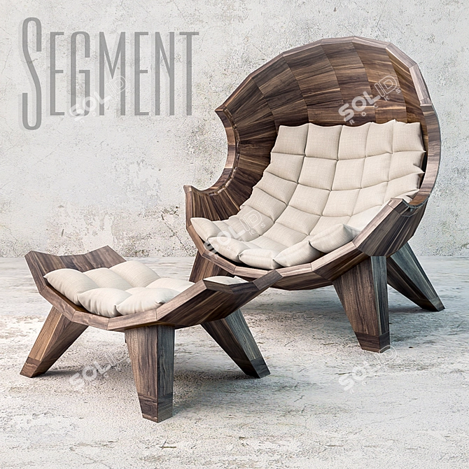 Segment: Designer Solid Wood Chair 3D Model - SolidRocks.net