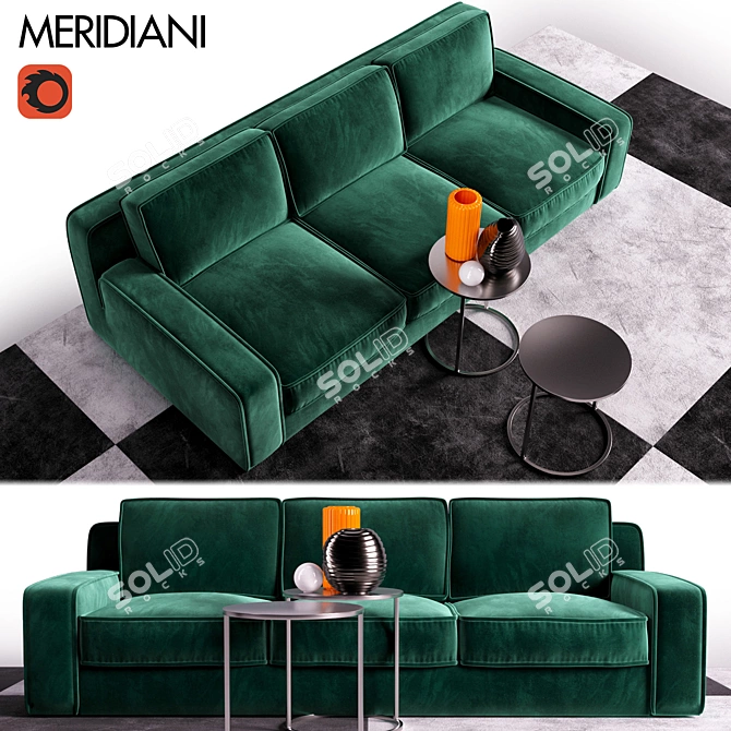 Elegant Meridiani Hector Sofa 3D Model - SolidRocks.net