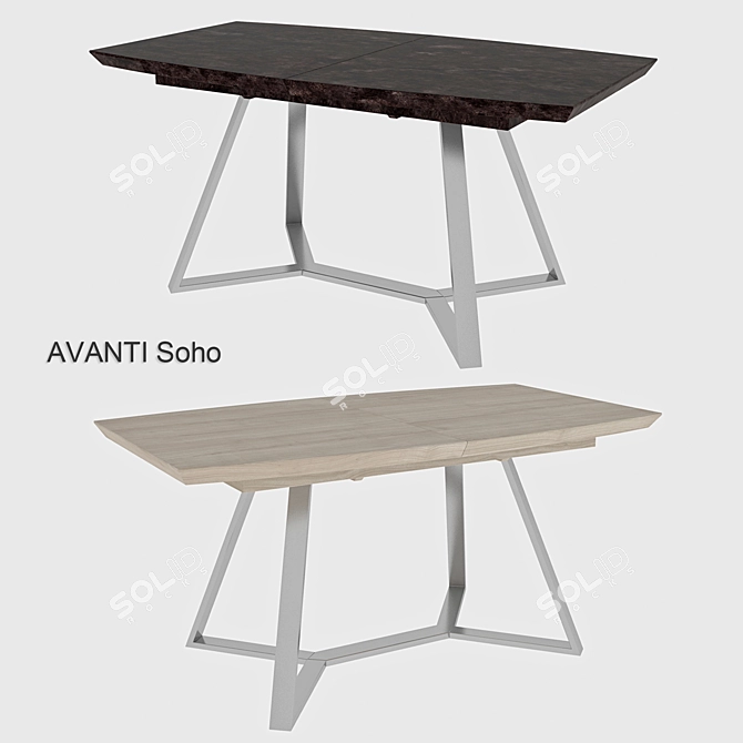 Avanti Soho Dining Table: Transforming Elegance 3D Model - SolidRocks.net
