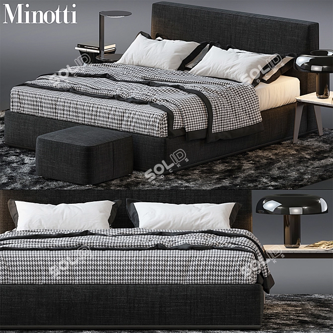 Minotti Bed: Elegant and Stylish 3D Model - SolidRocks.net