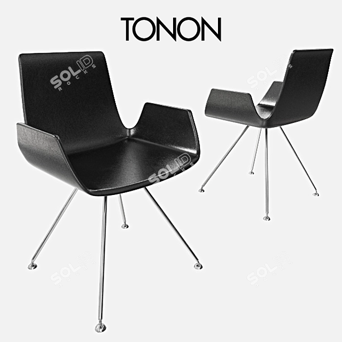Tonon Step Chair - Elegant Leather and Metal Design 3D Model ...