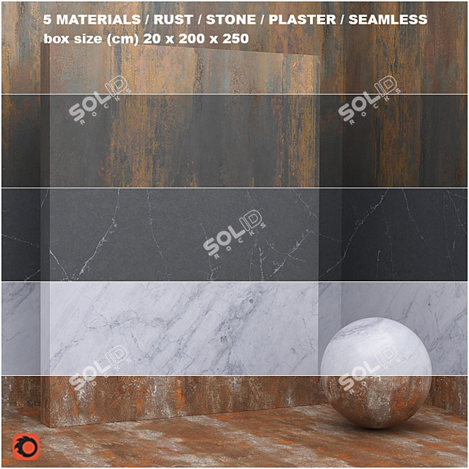 Seamless Stone & Plaster Set 3D Model - SolidRocks.net