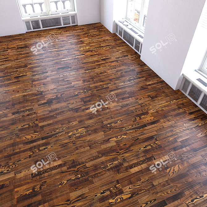 Versatile Parquet Flooring: Realistic Render with Interlocking Planks ...