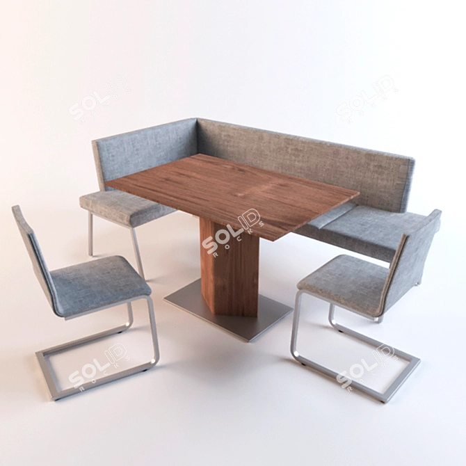 Modern Kitchen Corner Set 3D Model - SolidRocks.net