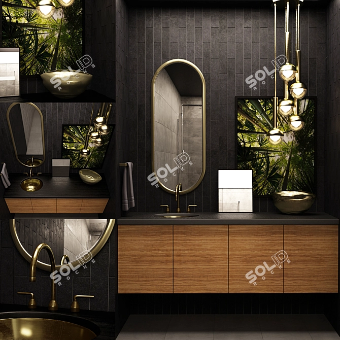 High-Resolution Bathroom Furniture 3D Model - SolidRocks.net