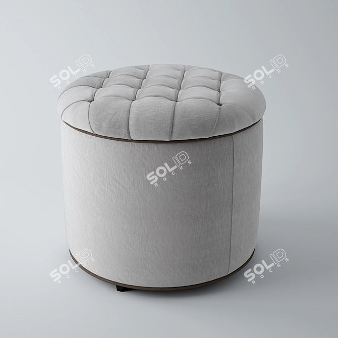 Elegant Adeline Tufted Ottoman 3D Model - SolidRocks.net