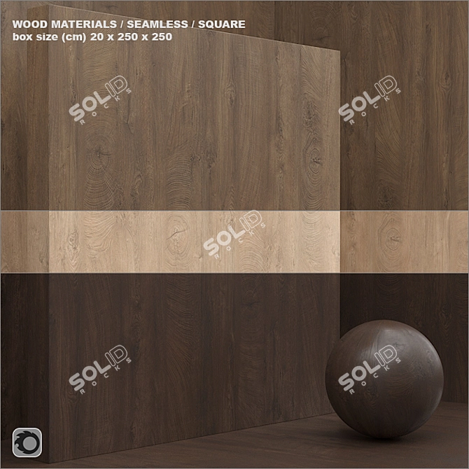 Title: Seamless Wood Veneer Box Set 3D Model - SolidRocks.net