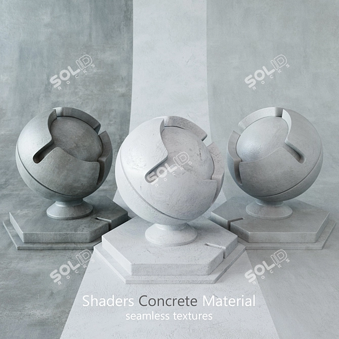 Seamless Concrete Shaders 3D Model - SolidRocks.net
