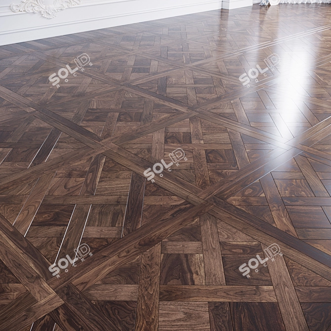 Versailles Traditional American Walnut Modular Parquet 3D Model ...