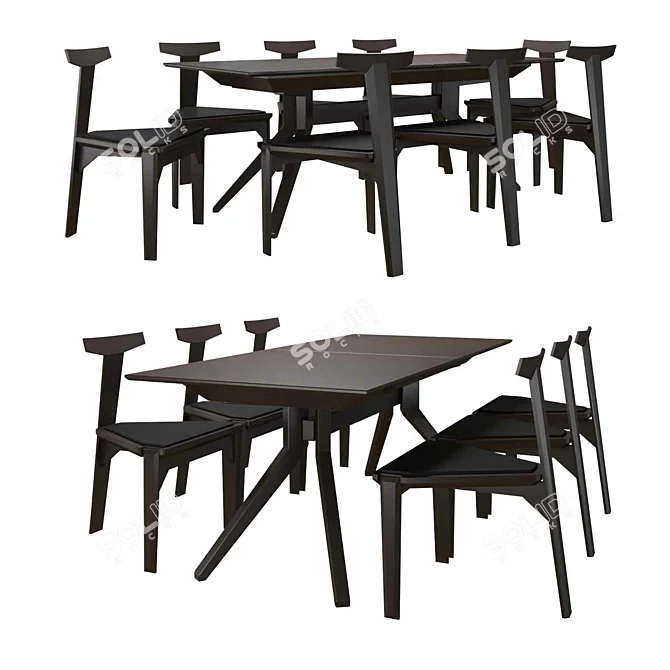 Samurai Dining Set 3D Model - SolidRocks.net